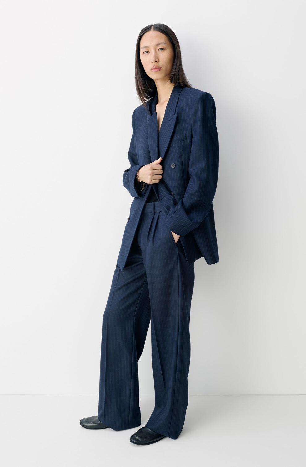 The Dean Pinstripe Suit Jacket – Alex Eagle Studio